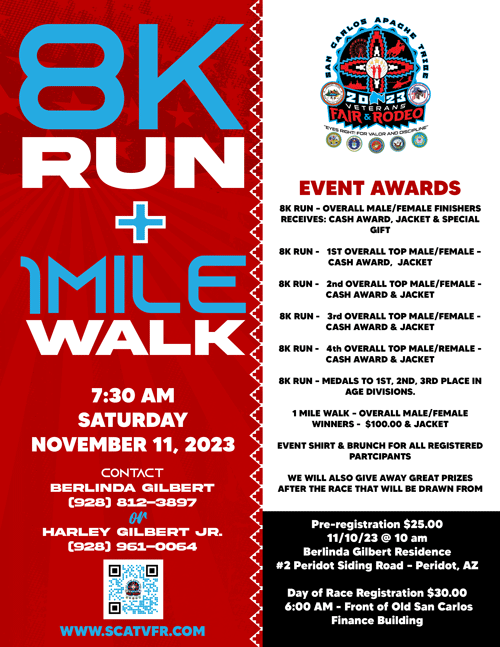 RUN & WALK - San Carlos Apache Tribe Veterans Fair and Rodeo